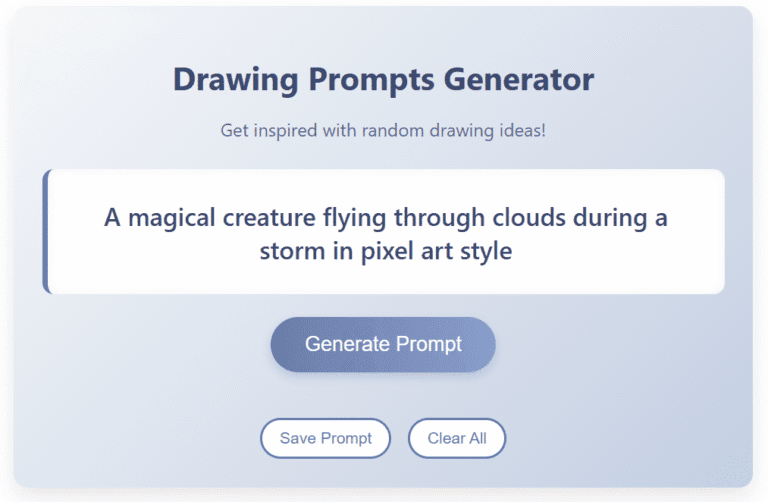 Drawing Prompts Generator